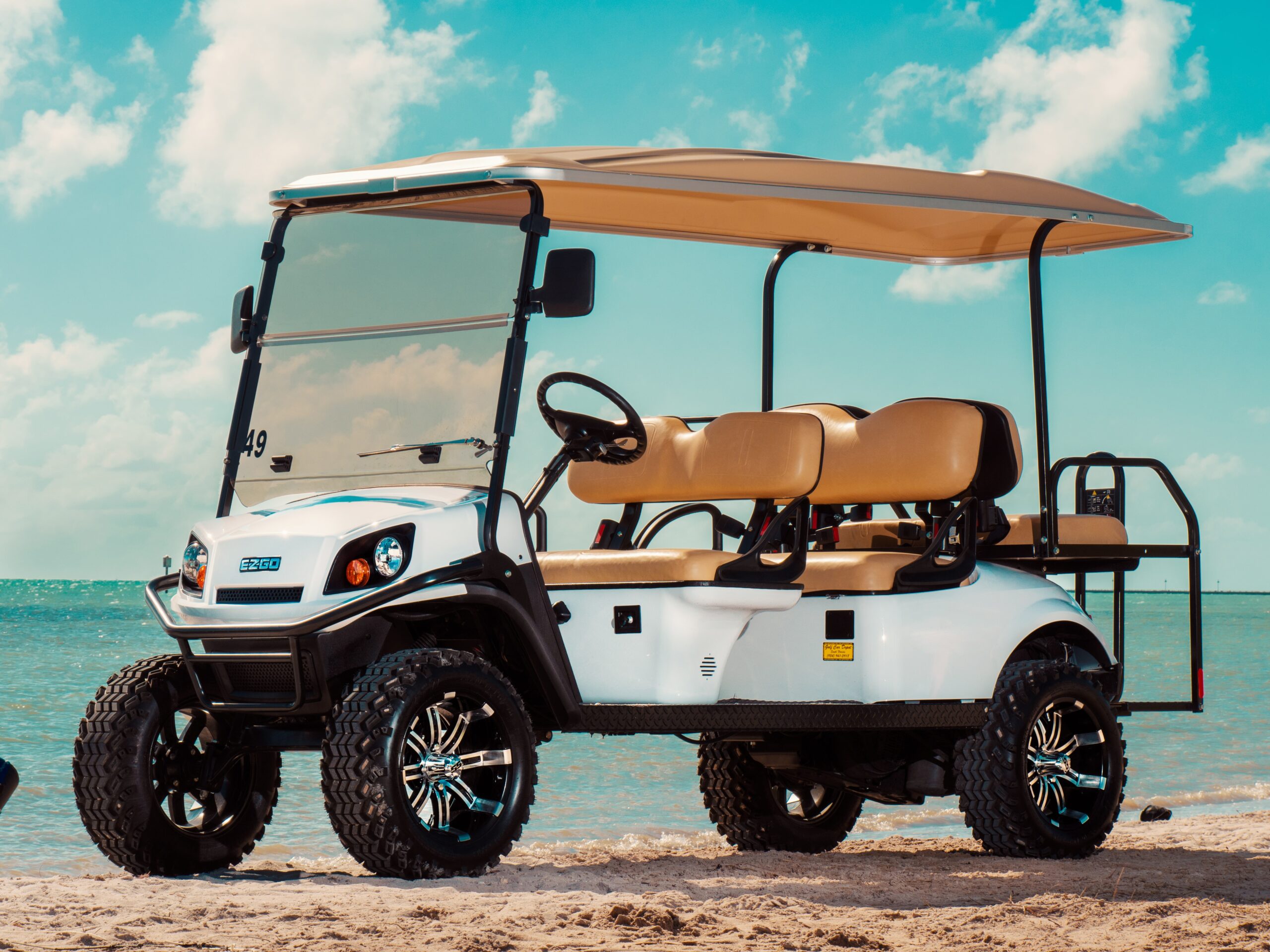 Key West 6 Seater EZGO Golf Cart Rental 2025 /// Key West Water Sports